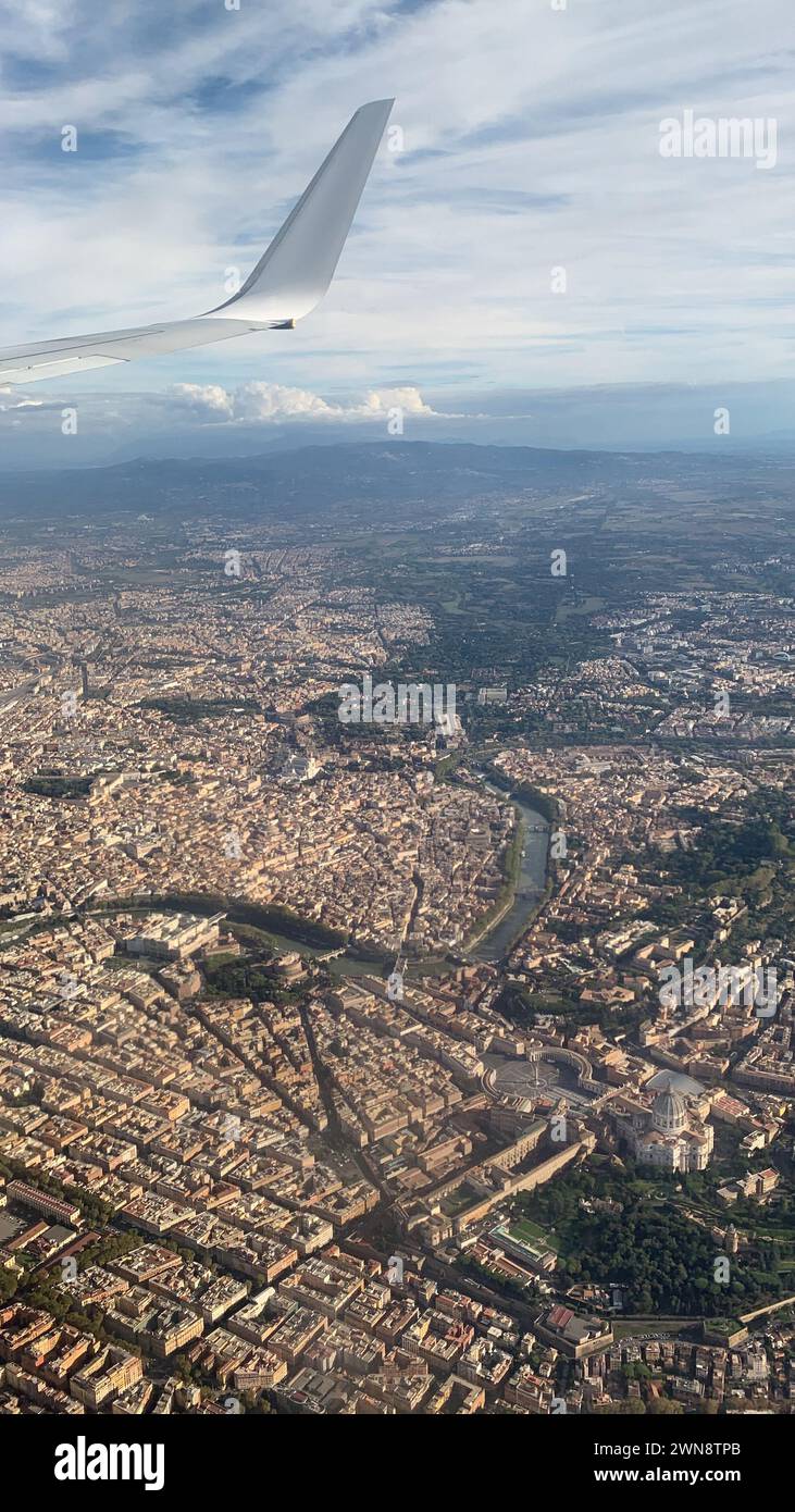 Rome and Vatican city viewed from a plane. Rome, Italy Stock Photo - Alamy