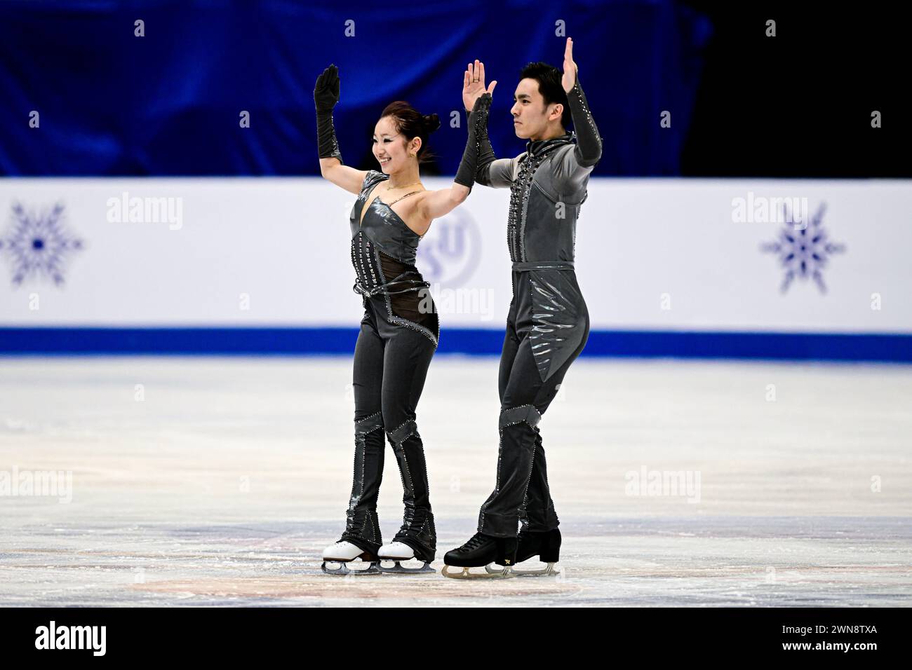 Sara KISHIMOTO & Atsuhiko TAMURA (JPN), during Junior Ice Dance Rhythm ...