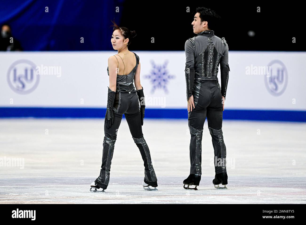 Sara KISHIMOTO & Atsuhiko TAMURA (JPN), during Junior Ice Dance Rhythm ...