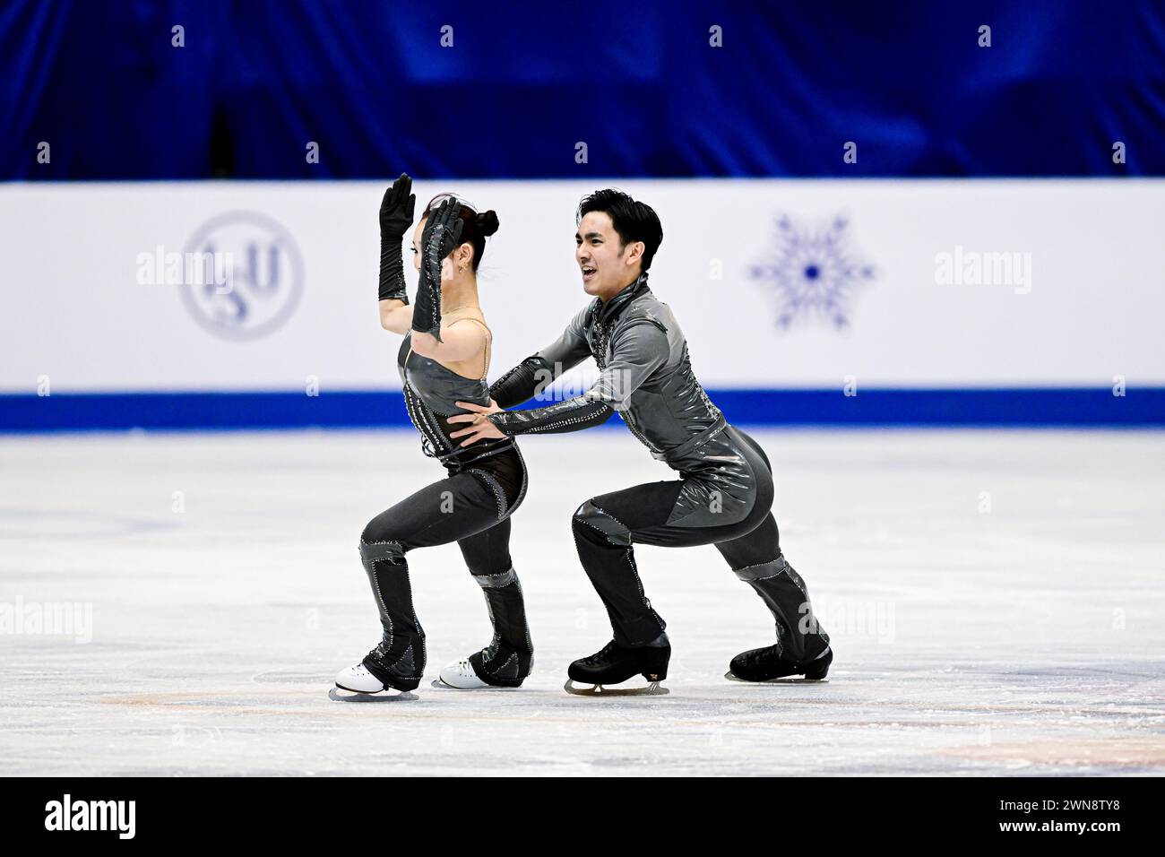 Sara KISHIMOTO & Atsuhiko TAMURA (JPN), during Junior Ice Dance Rhythm ...