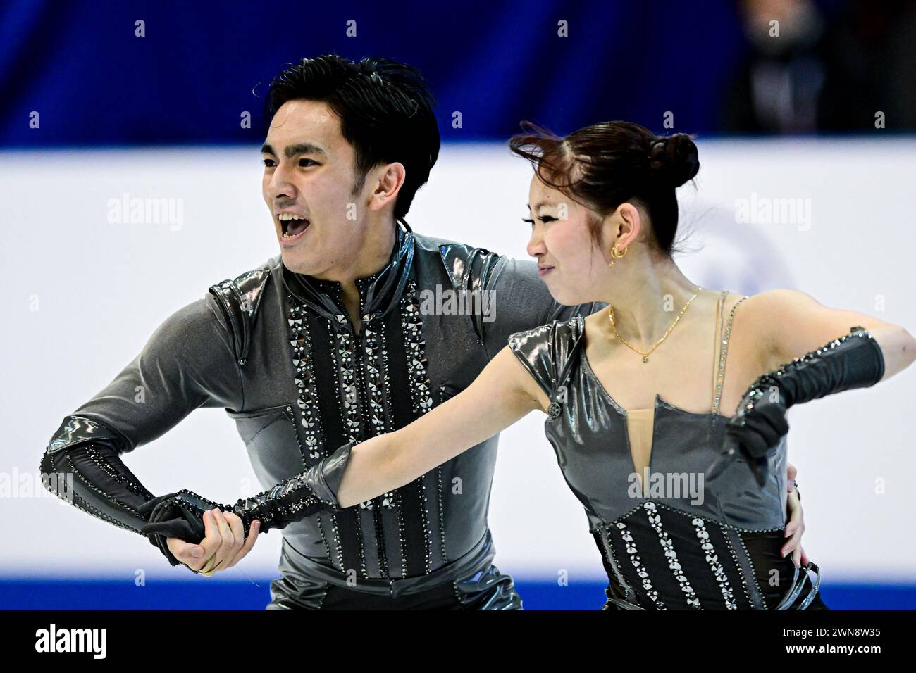 Sara KISHIMOTO & Atsuhiko TAMURA (JPN), during Junior Ice Dance Rhythm ...