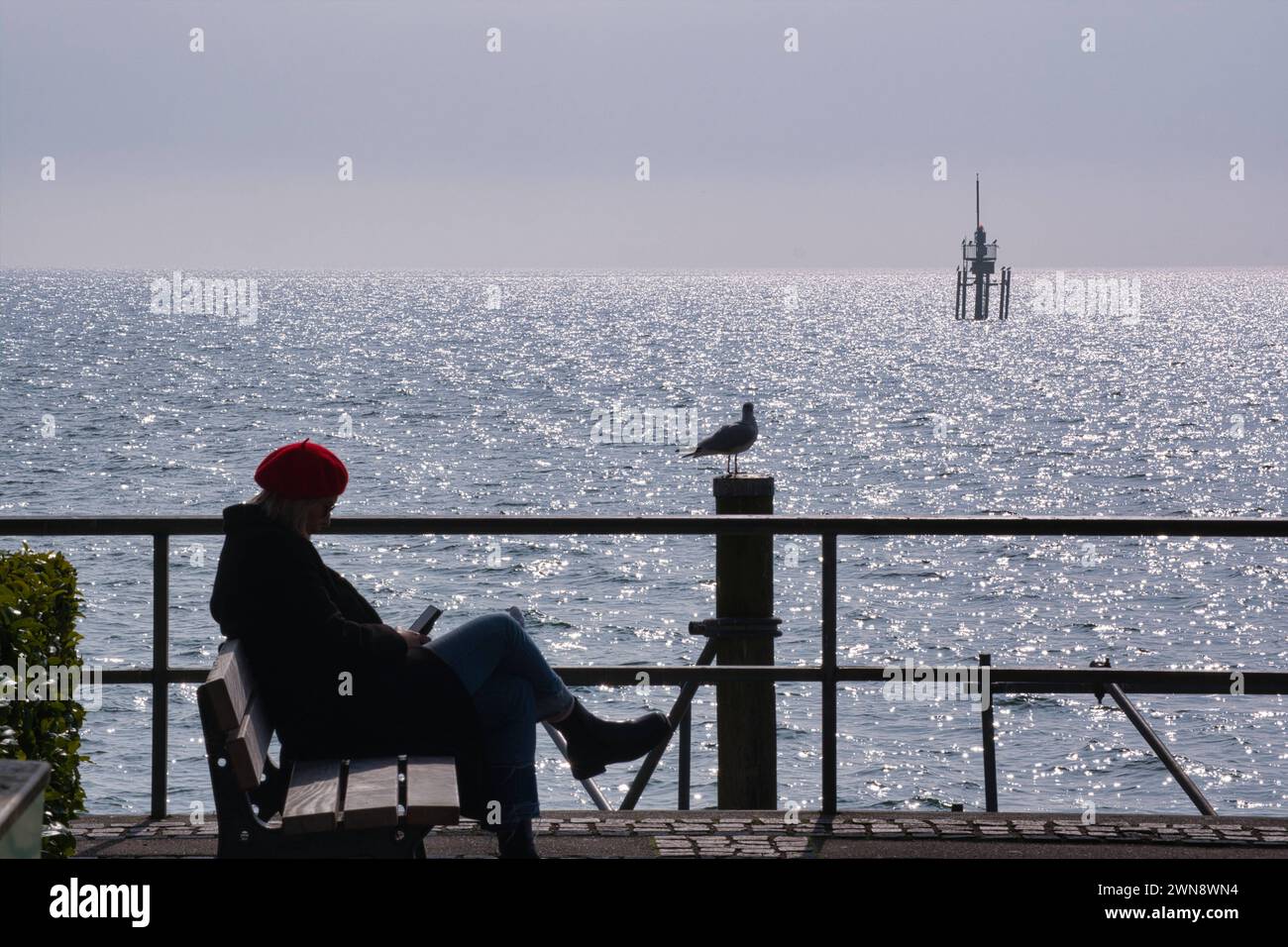 Friedrichshafen, Lesepause an der Uferpromenade *** Friedrichshafen ...