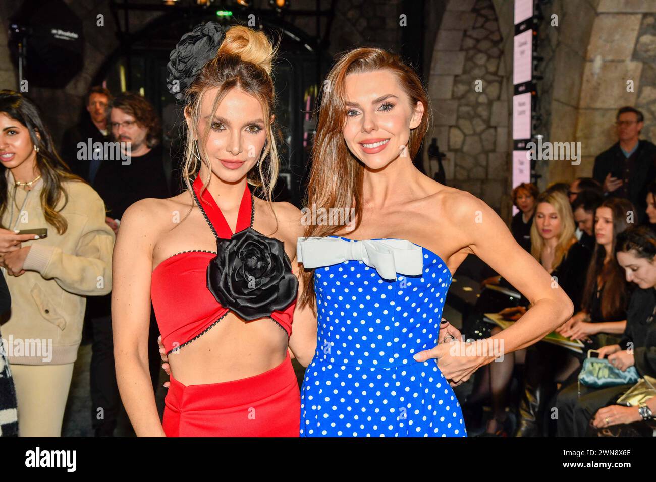 Paris, France. 28th Feb, 2024. Sophie hermann and Laura Blair during the Thalie Paris Womenswear ...