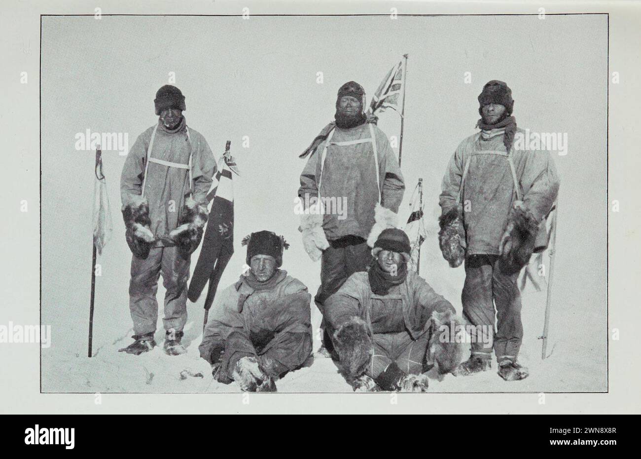 Vintage Antarctica Photograph circa 1911. Portrait of The Scott's ...
