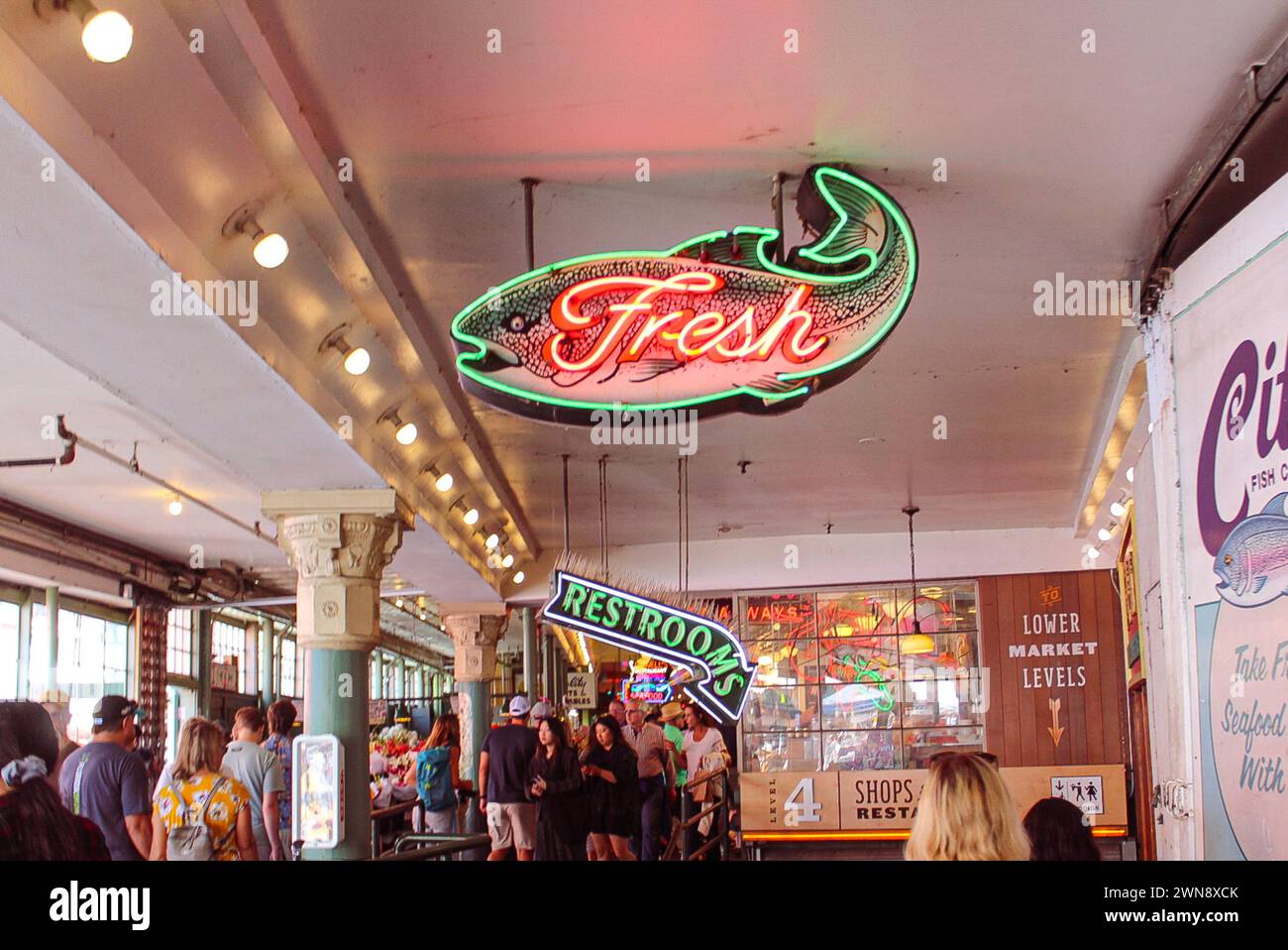 Fish market sign in hi-res stock photography and images - Alamy