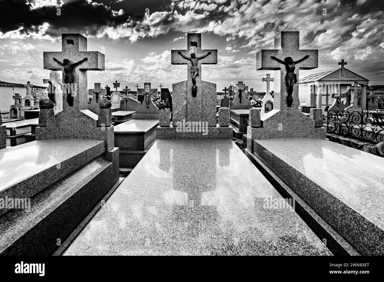 Three graves with three crosses Stock Photo - Alamy Three graves with three crosses Stock Photo - Alamy