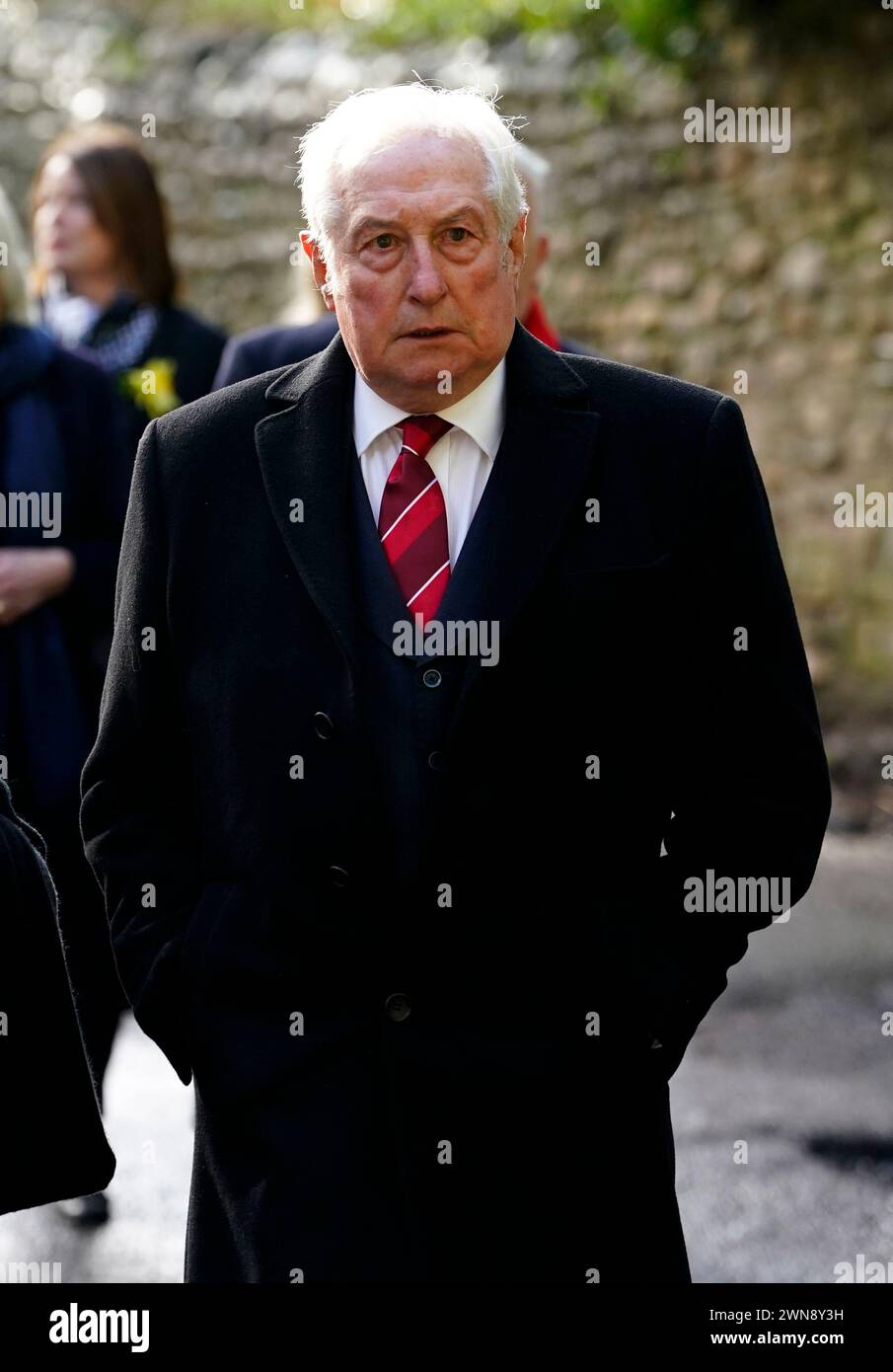 Sir Gareth Edwards arrives for a memorial service for John Peter Rhys ...