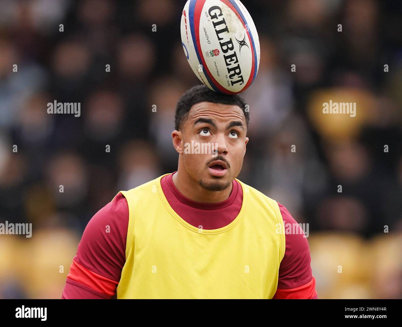 England's Max Ojomoh during a training session at the LNER Community ...