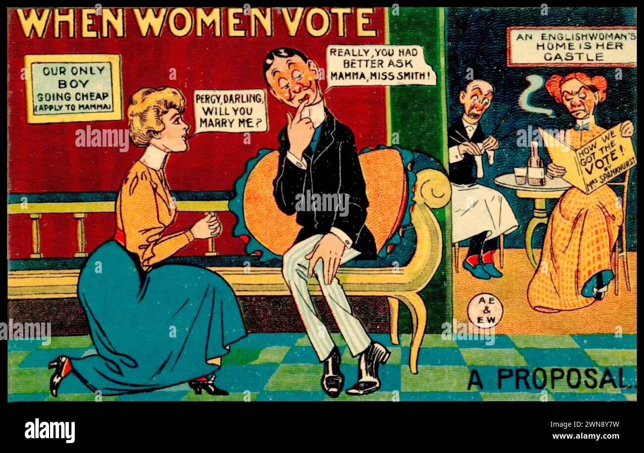 "When Women Vote: a proposal", anti-suffrage for women satirical ...