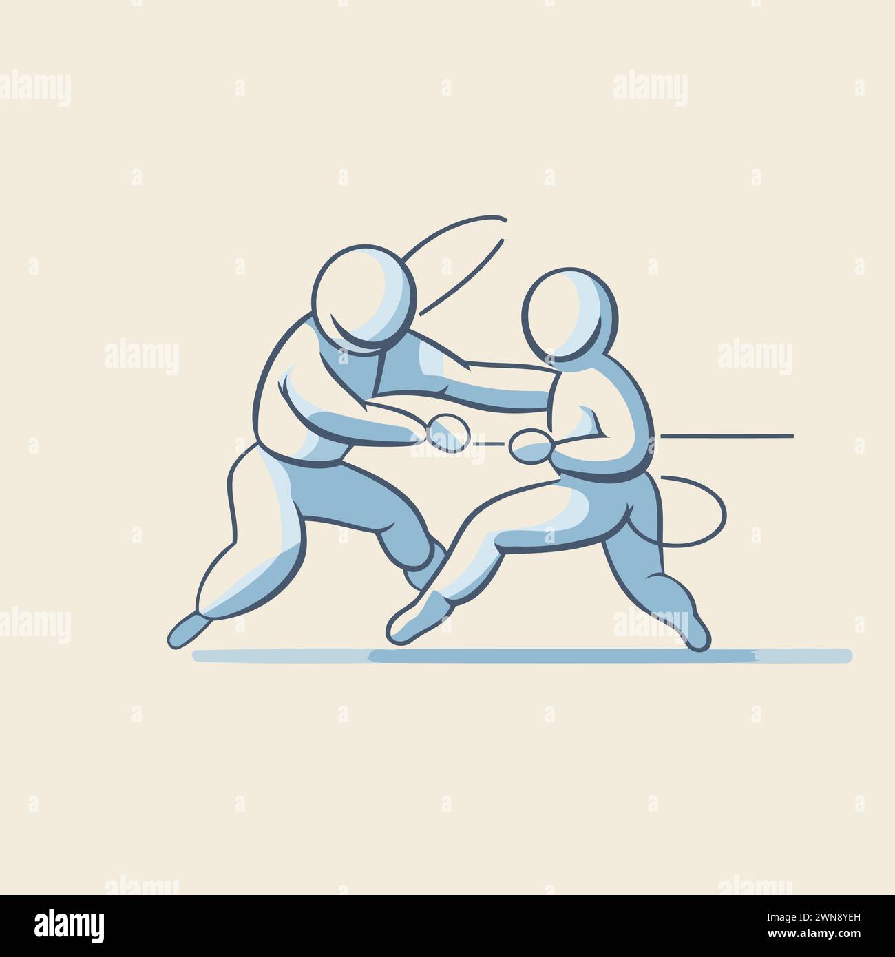 Two people fighting silhouette hi-res stock photography and images - Alamy