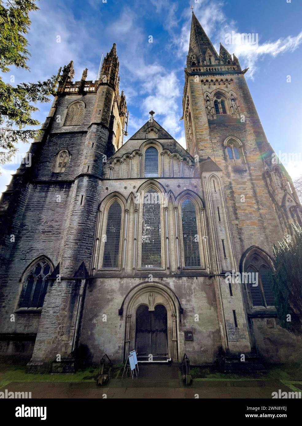 A view of Llandaff Cathedral in Cardiff during a memorial service for ...