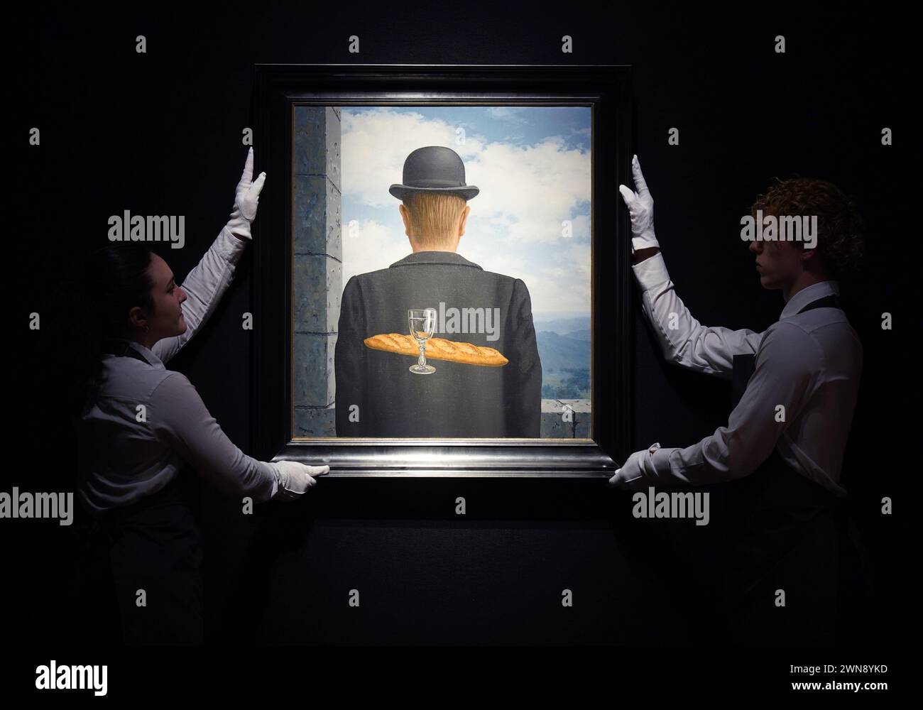 A work by René Magritte, L'ami intime (The Intimate Friend), 1958, estimate£30,000,000 ...