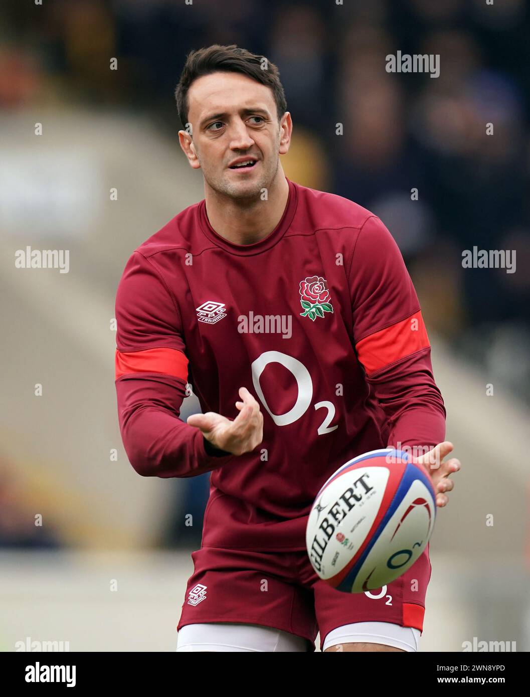England's Alex Mitchell during a training session at the LNER Community ...