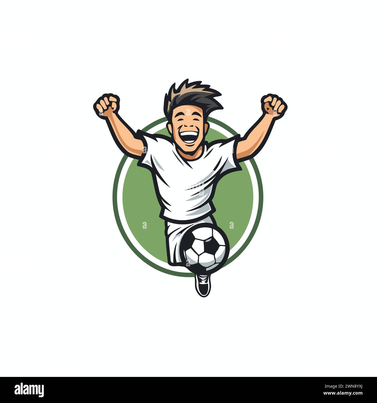 Celebrating in football Stock Vector Images - Alamy