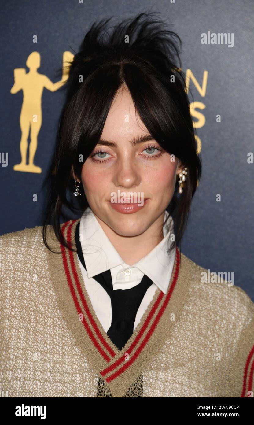 LOS ANGELES, CALIFORNIA - FEBRUARY 24: Billie Eilish attends the 30th ...