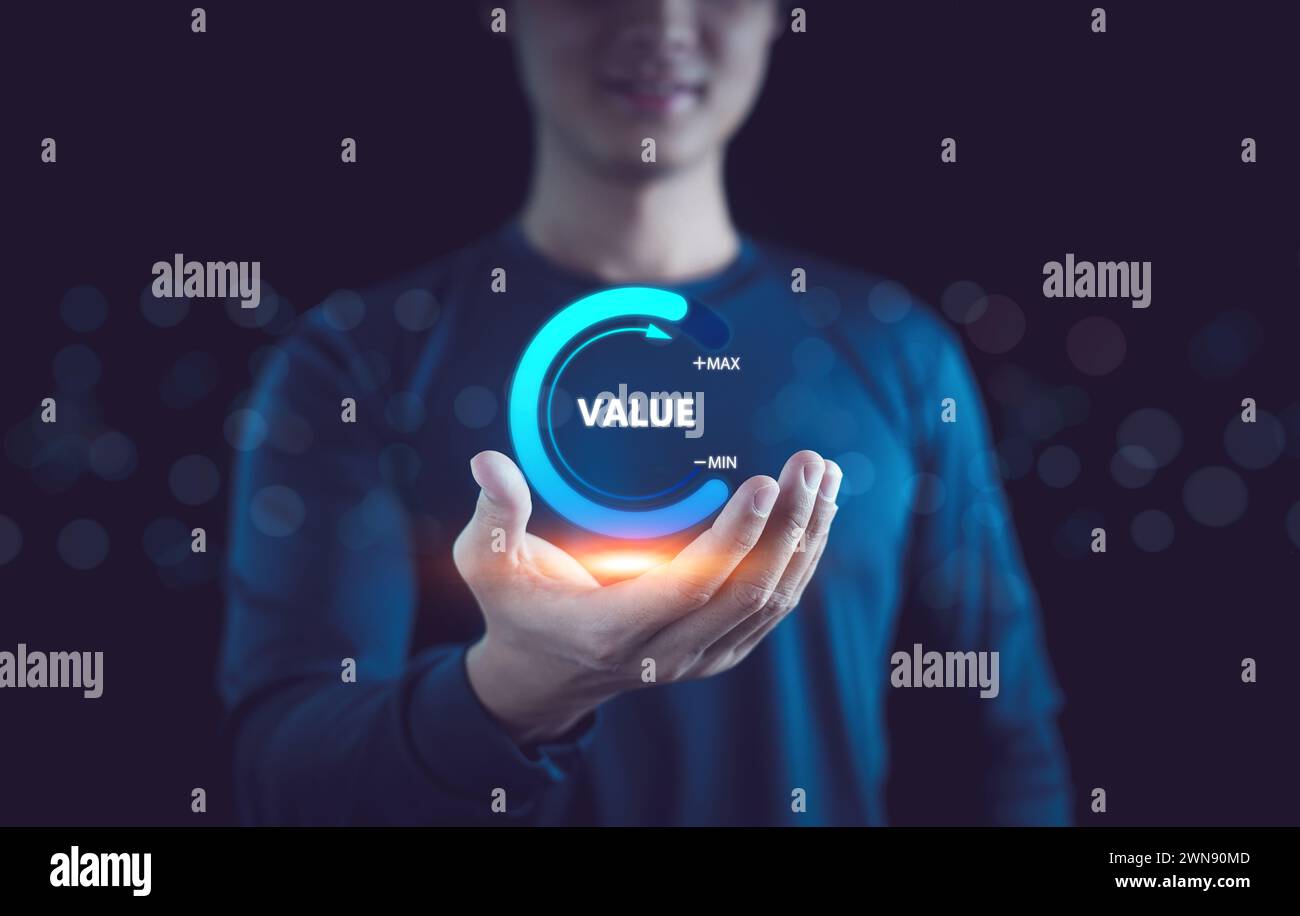 Increase value to business product and service concept, Businessman ...