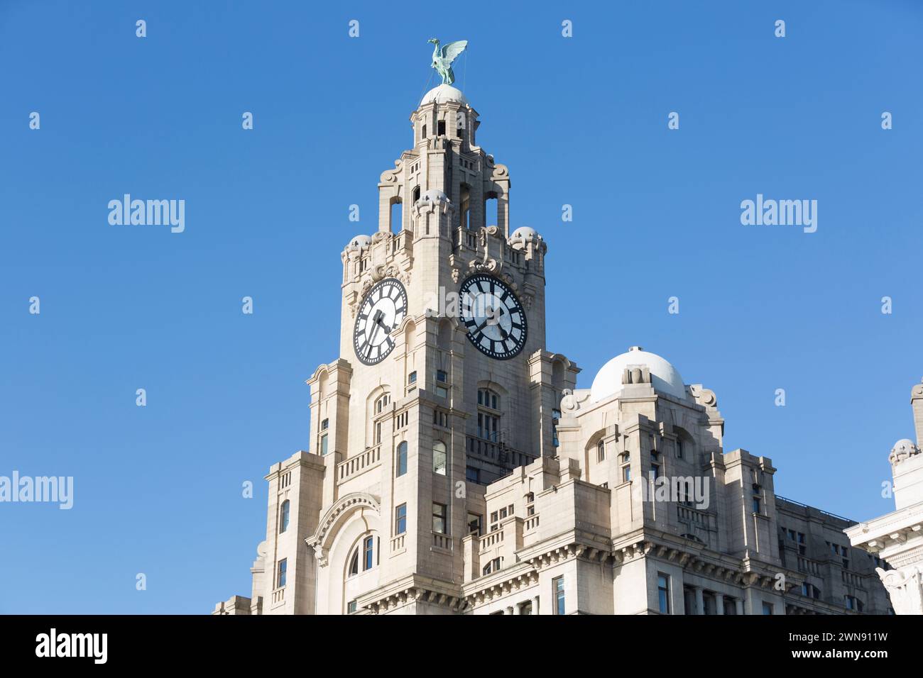 UK, Livepool, the Royal Liver building clock tower Stock Photo - Alamy