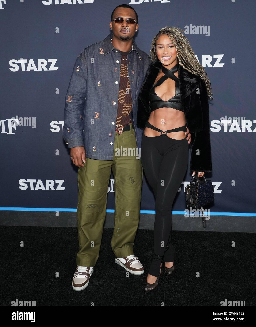 Los Angeles Usa 29th Feb 2024 L R Deshaun Watson And Jilly Anais