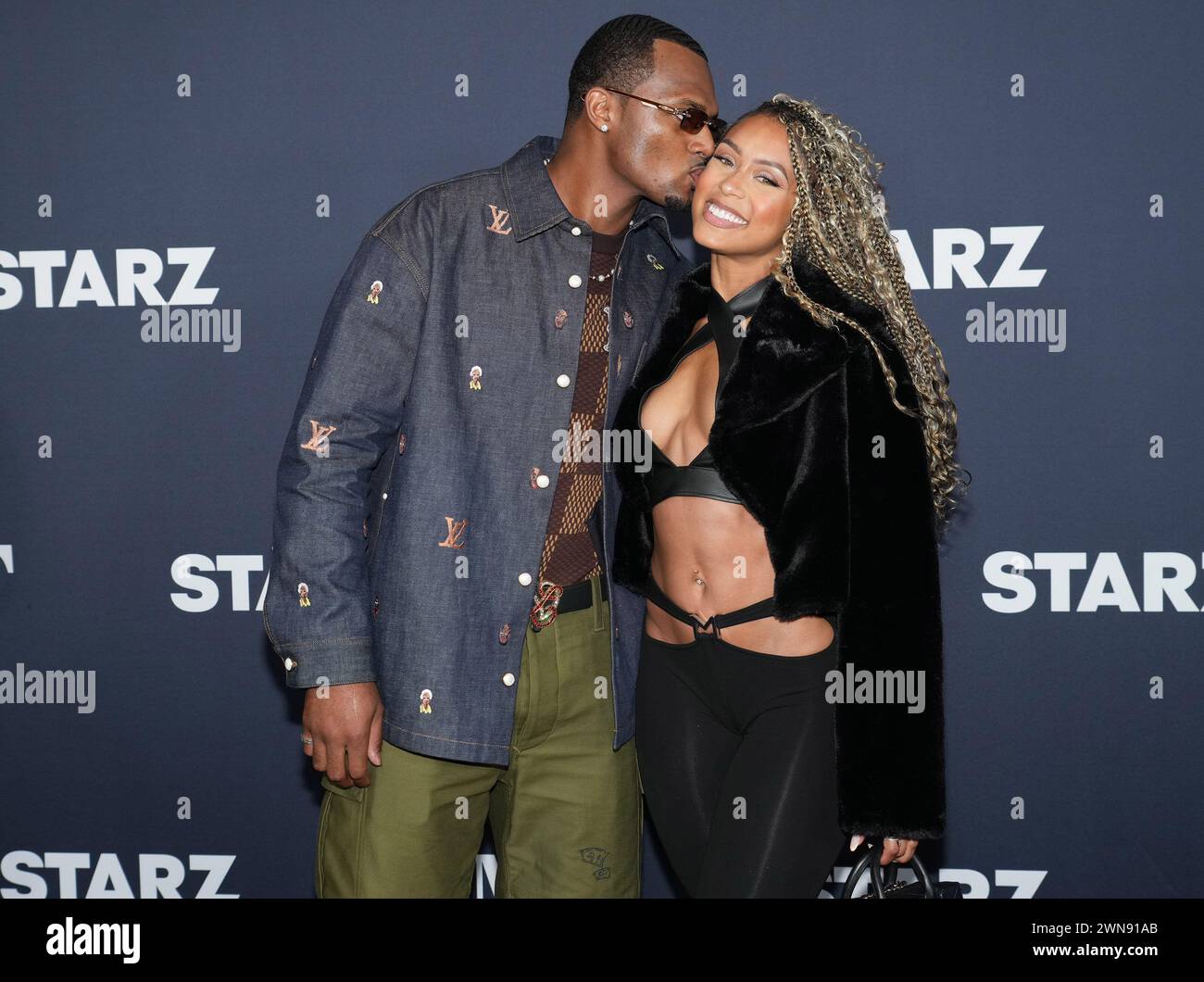 Los Angeles Usa 29th Feb 2024 L R Deshaun Watson And Jilly Anais