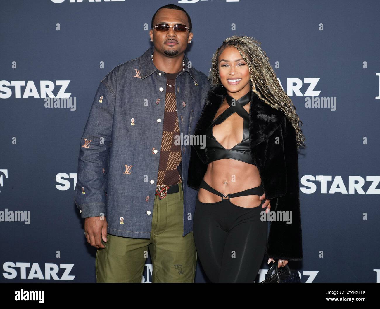 Los Angeles Usa 29th Feb 2024 L R Deshaun Watson And Jilly Anais