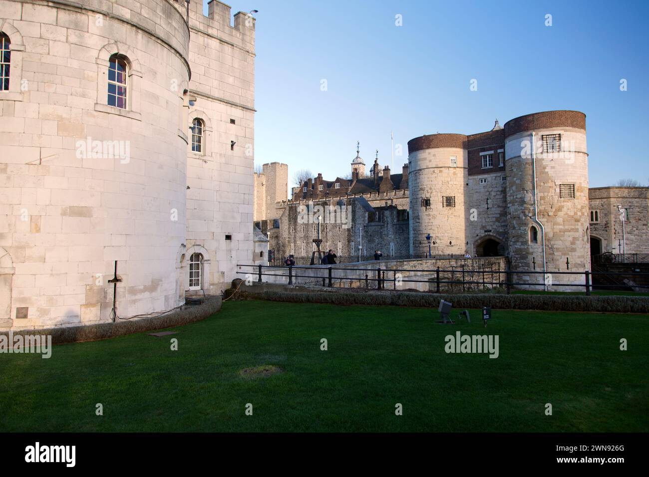 United Kingdom, London, the southwest towers of the Tower of London ...
