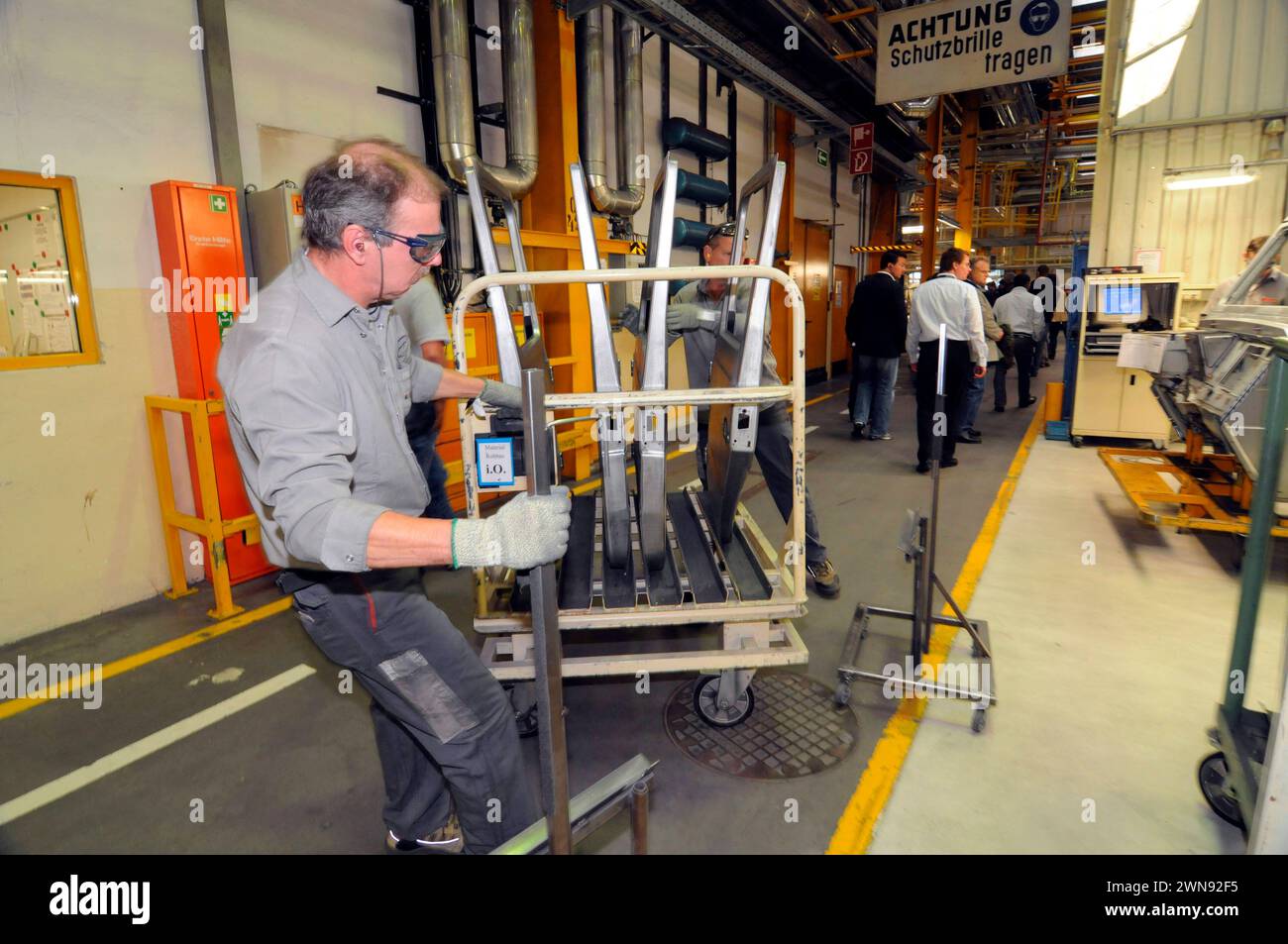 car body construction in the automotive industry, part of a vehicle car ...