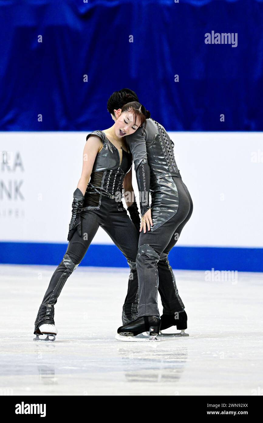 Sara KISHIMOTO & Atsuhiko TAMURA (JPN), during Junior Ice Dance Rhythm ...