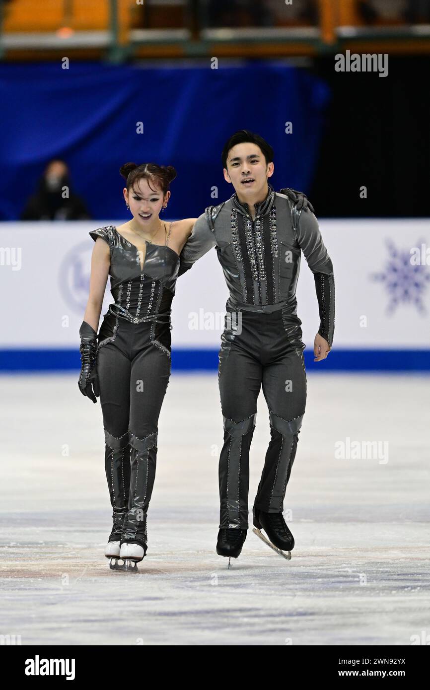 Sara KISHIMOTO & Atsuhiko TAMURA (JPN), during Junior Ice Dance Rhythm ...