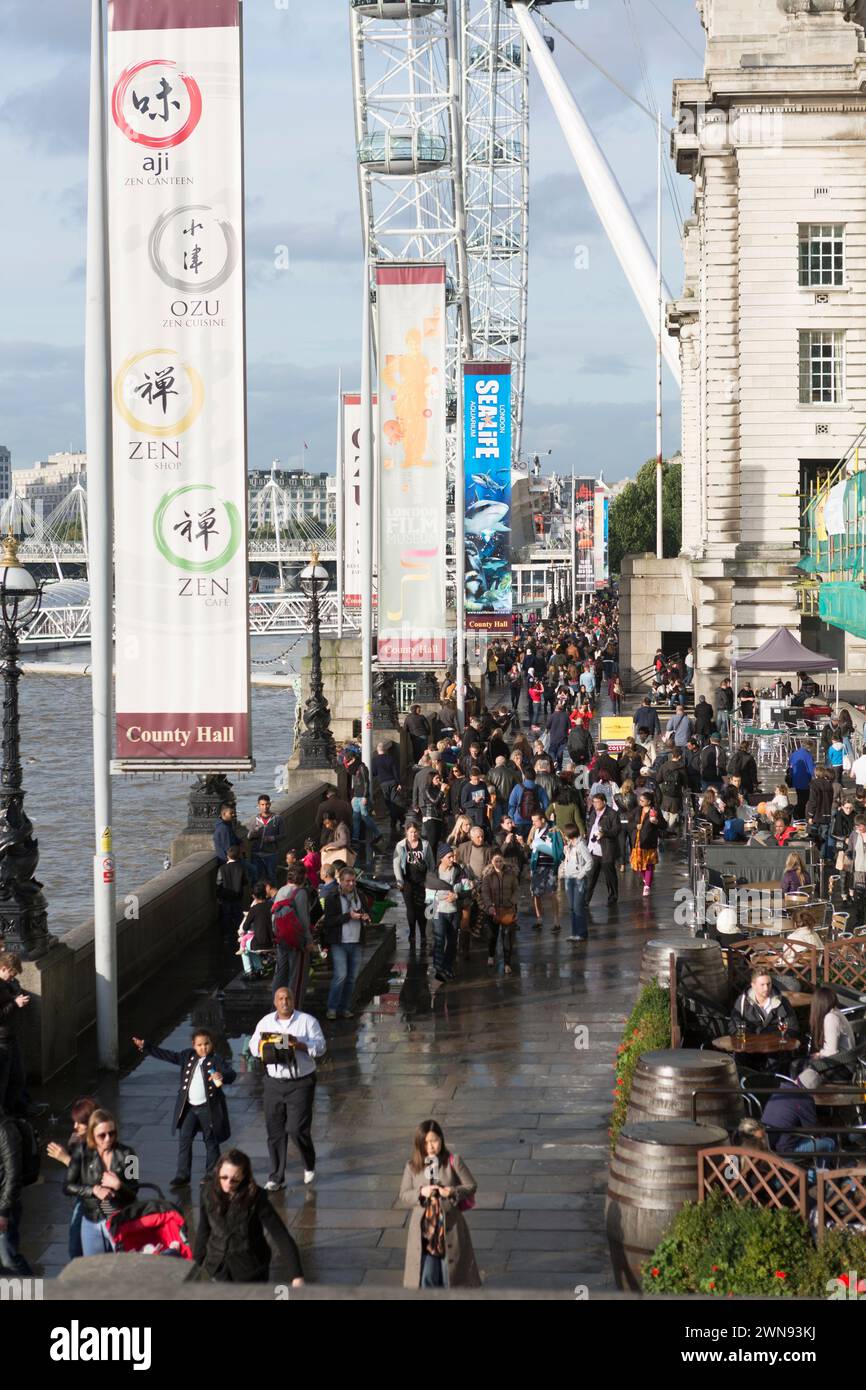UK, London, the Albert Embankment near the London Eye Stock Photo - Alamy