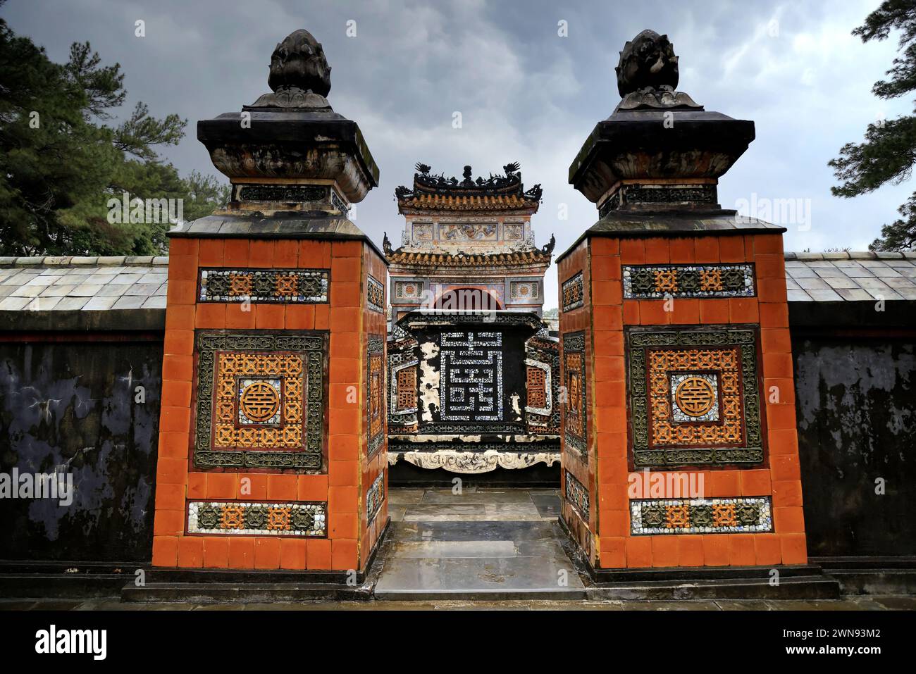 Detail of Tuc Duc Royal Tomb complex in Hoi An, Vietnam Stock Photo - Alamy