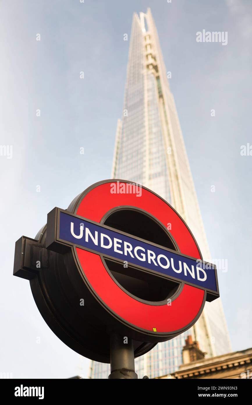 London underground sign shard hi-res stock photography and images - Alamy