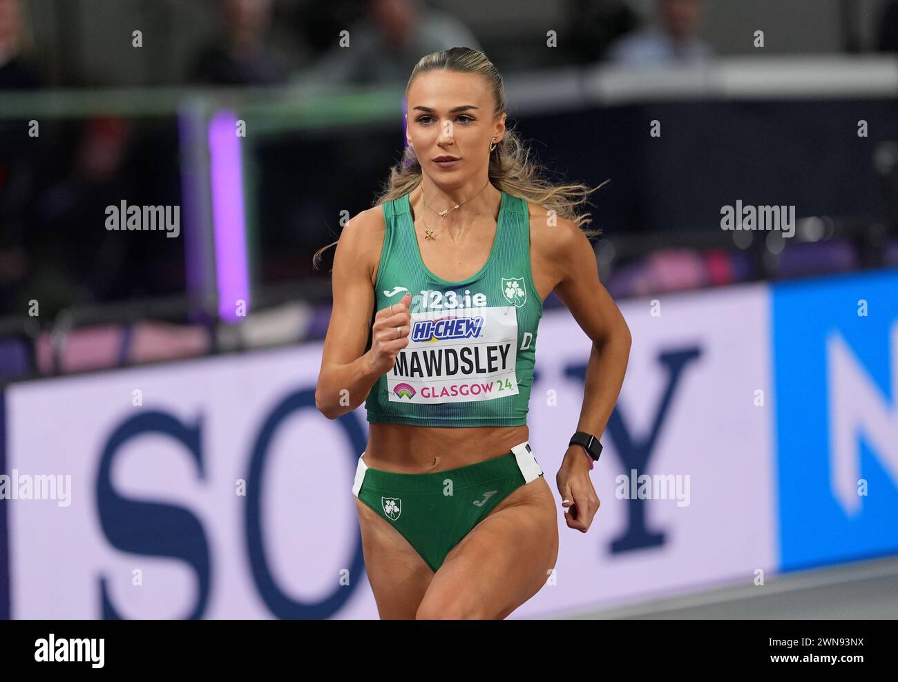 Ireland's Sharlene Mawdsley in action during the Women's 400m Heats ...