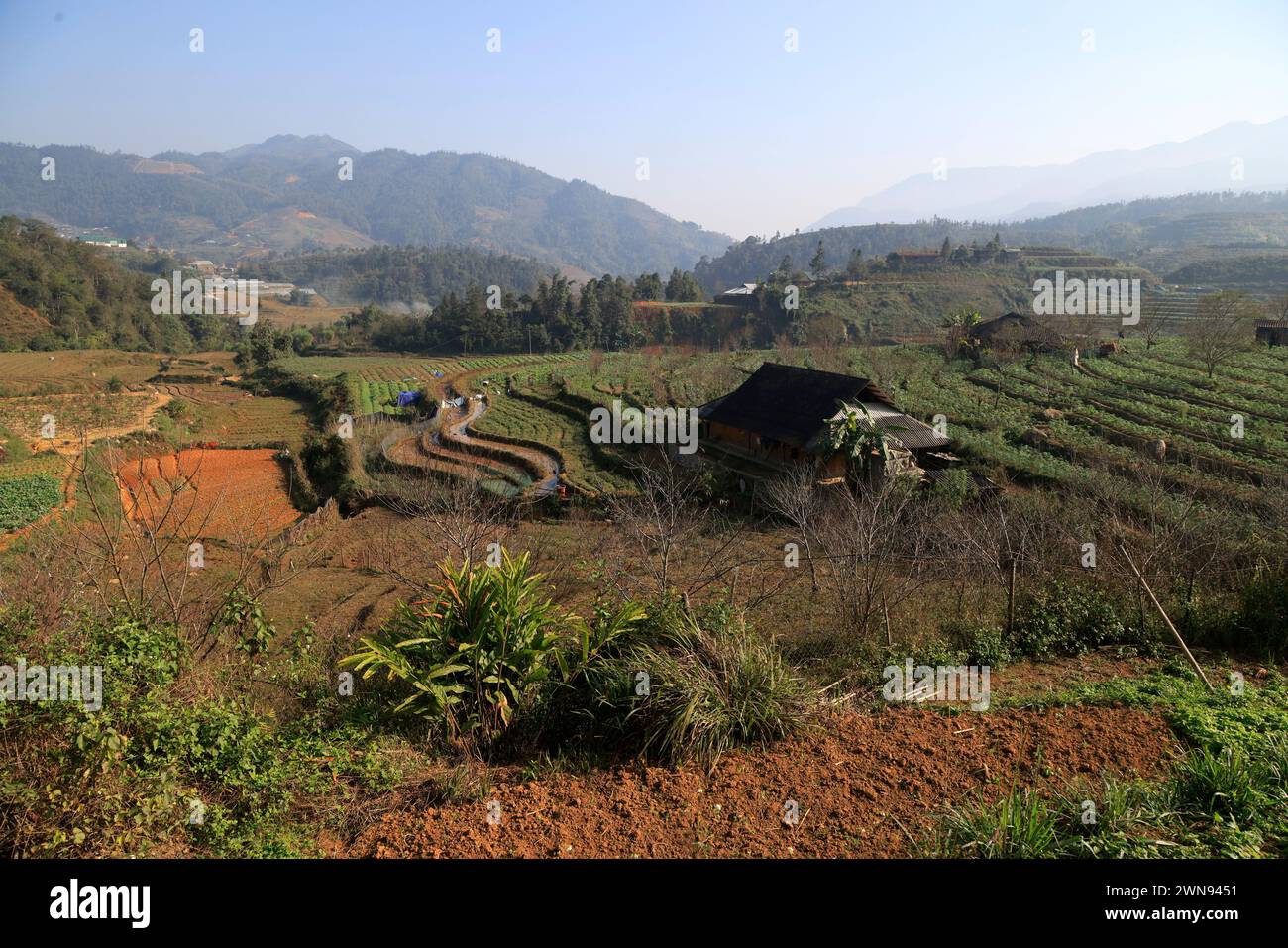 Sapa countryside landscape in Vietnam Stock Photo - Alamy
