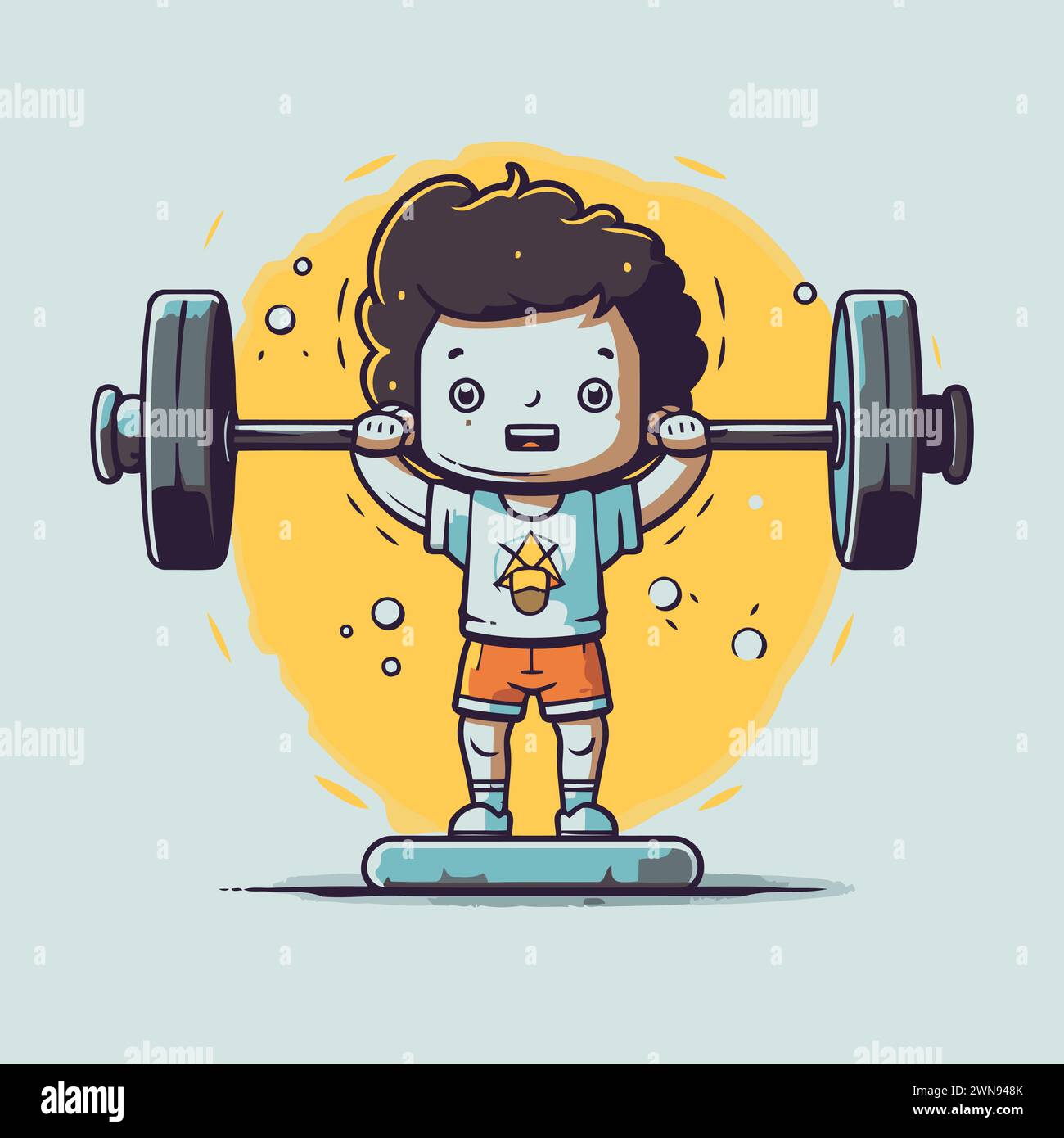 Dumbbell exercises illustration Stock Vector Images - Alamy