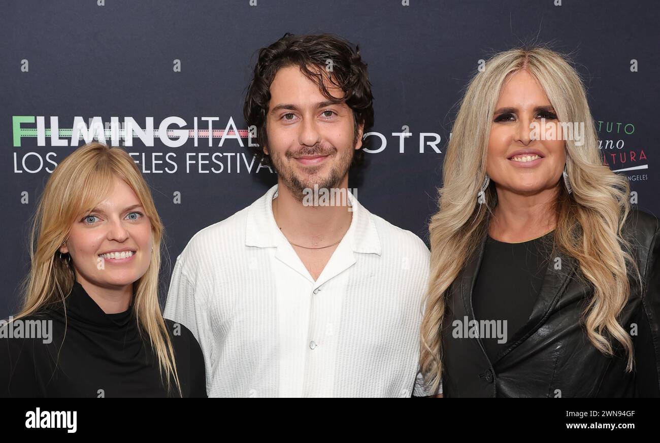 Los Angeles, Ca. 29th Feb, 2024. Emmy Wheeler, Nat Wolff, Tiziana Rocca ...
