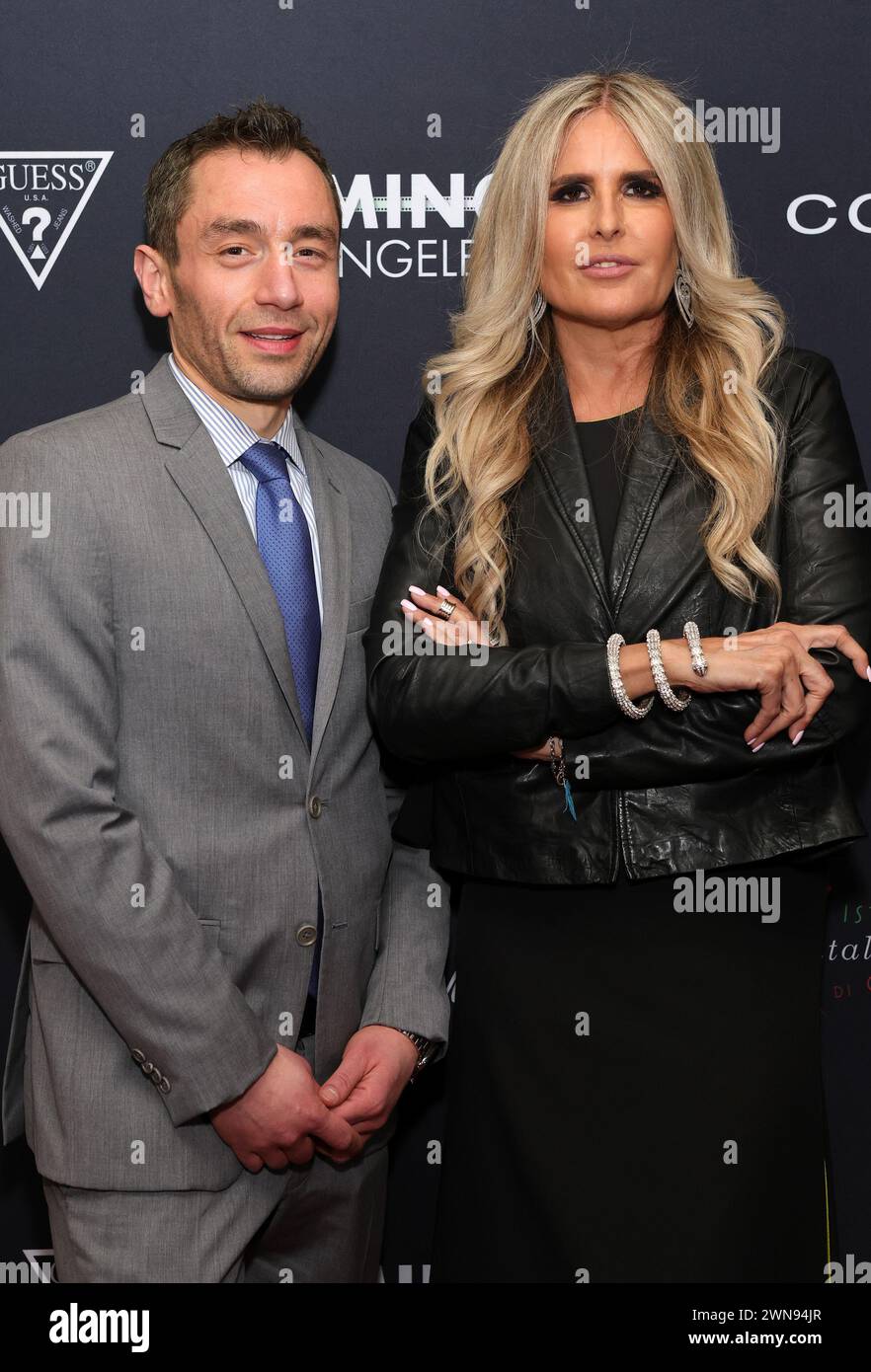 Los Angeles, Ca. 29th Feb, 2024. Emanuele Amendola, Tiziana Rocca at ...