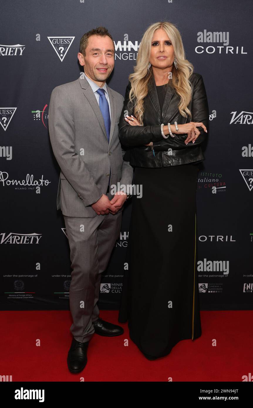 Los Angeles, Ca. 29th Feb, 2024. Emanuele Amendola, Tiziana Rocca at ...