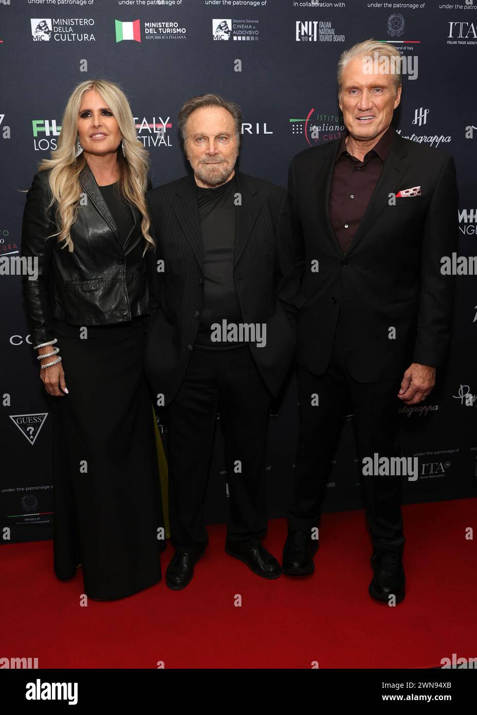 Los Angeles, Ca. 29th Feb, 2024. Tiziana Rocca, Franco Nero, Dolph ...
