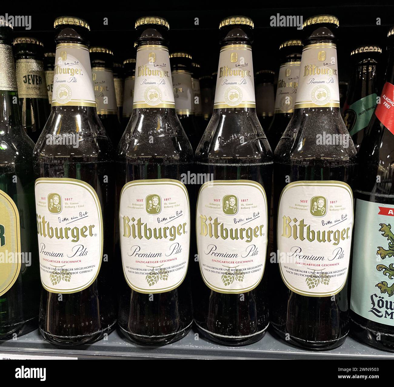 Bayern, Deutschland 01. März 2024: Hier der Blick im Supermarkt ...