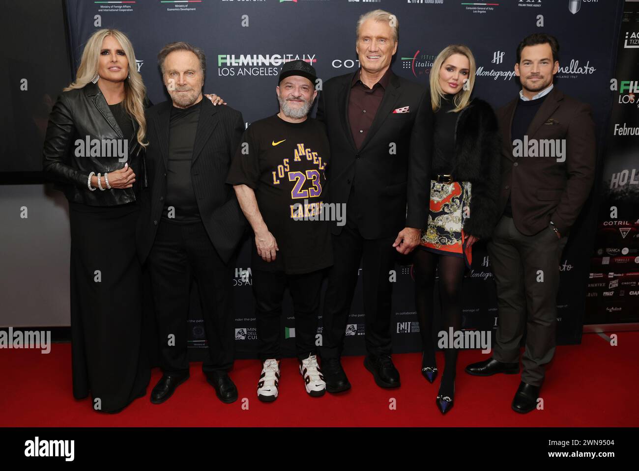 Los Angeles, Ca. 29th Feb, 2024. Tiziana Rocca, Franco Nero, Marco ...