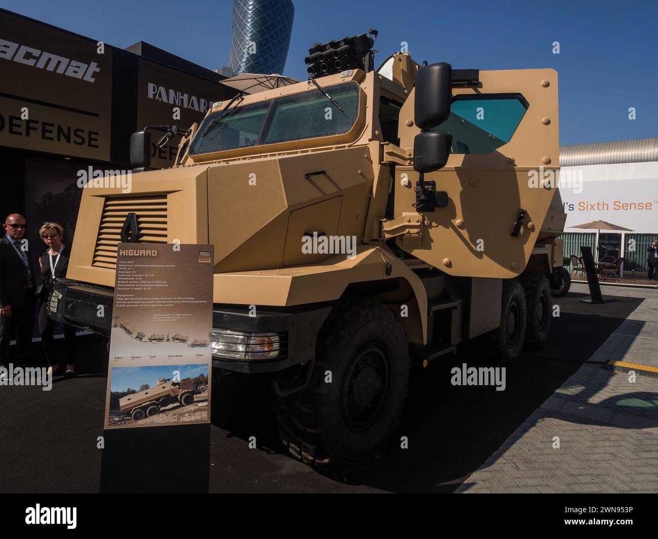 Abu Dhabi, UAE - Feb.25.2015: Renault Trucks Defense Higuard is a high ...