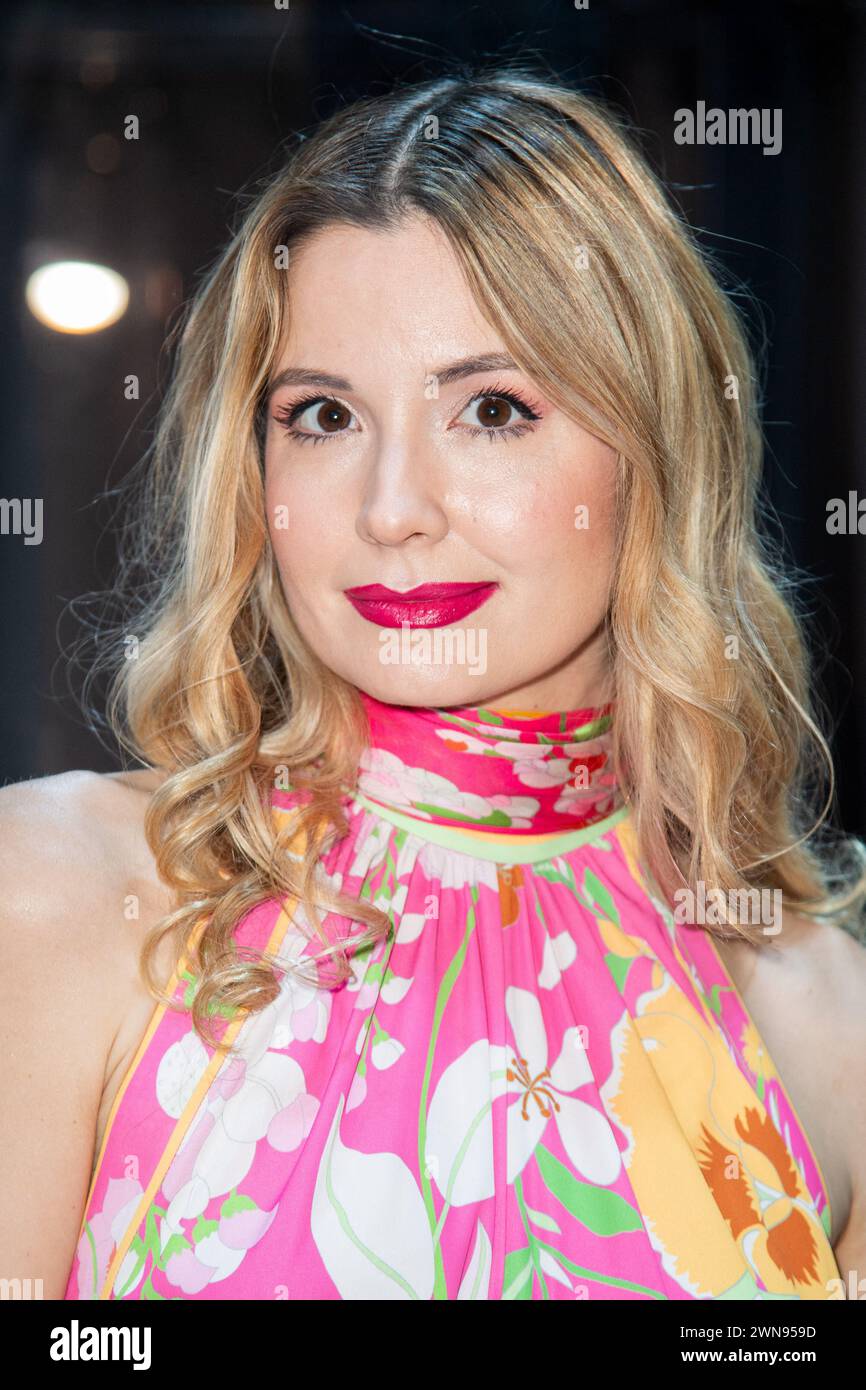 Paris, France. 29th Feb, 2024. Sandra Ackerl attending the Leonard ...