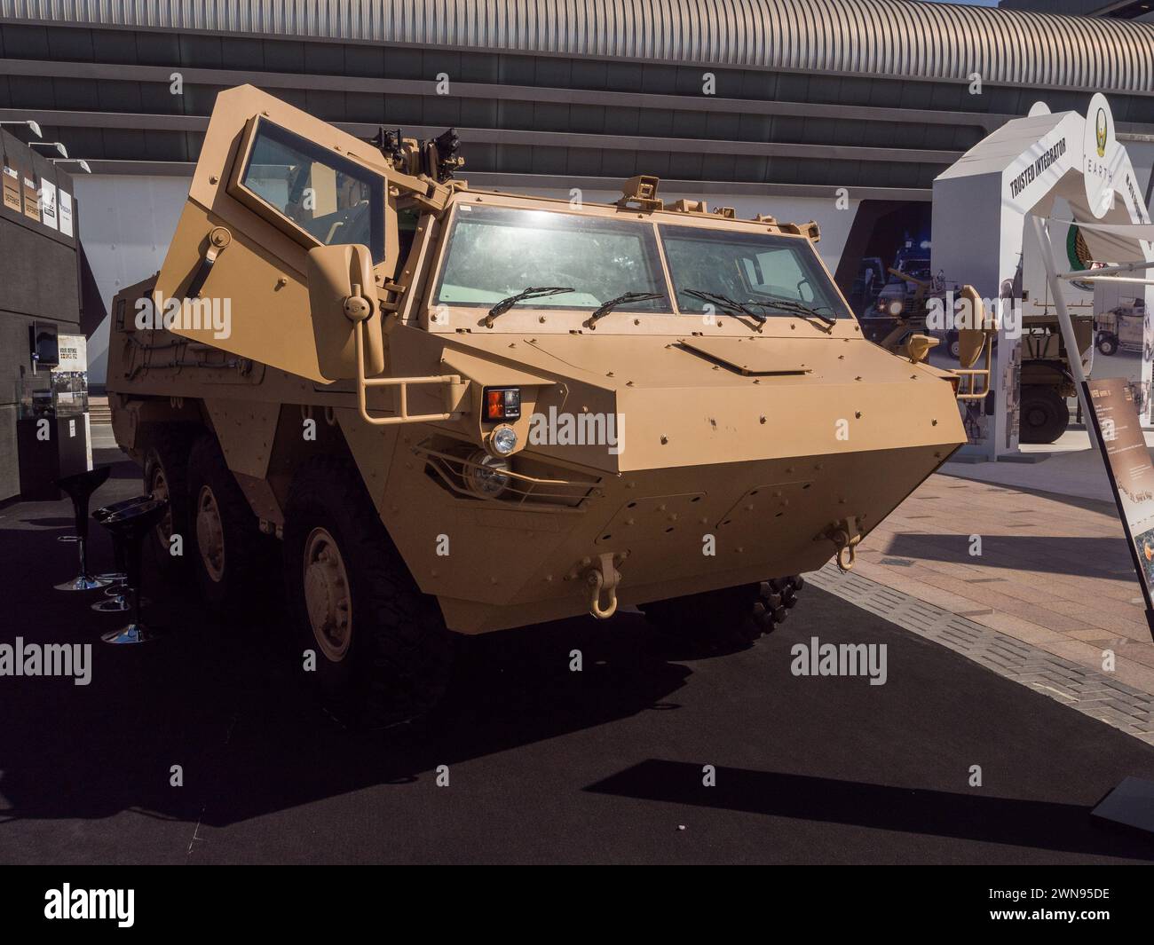 Abu Dhabi, UAE - Feb.25.2015: Arquus Defense VAB MK3 6x6 medium weight ...