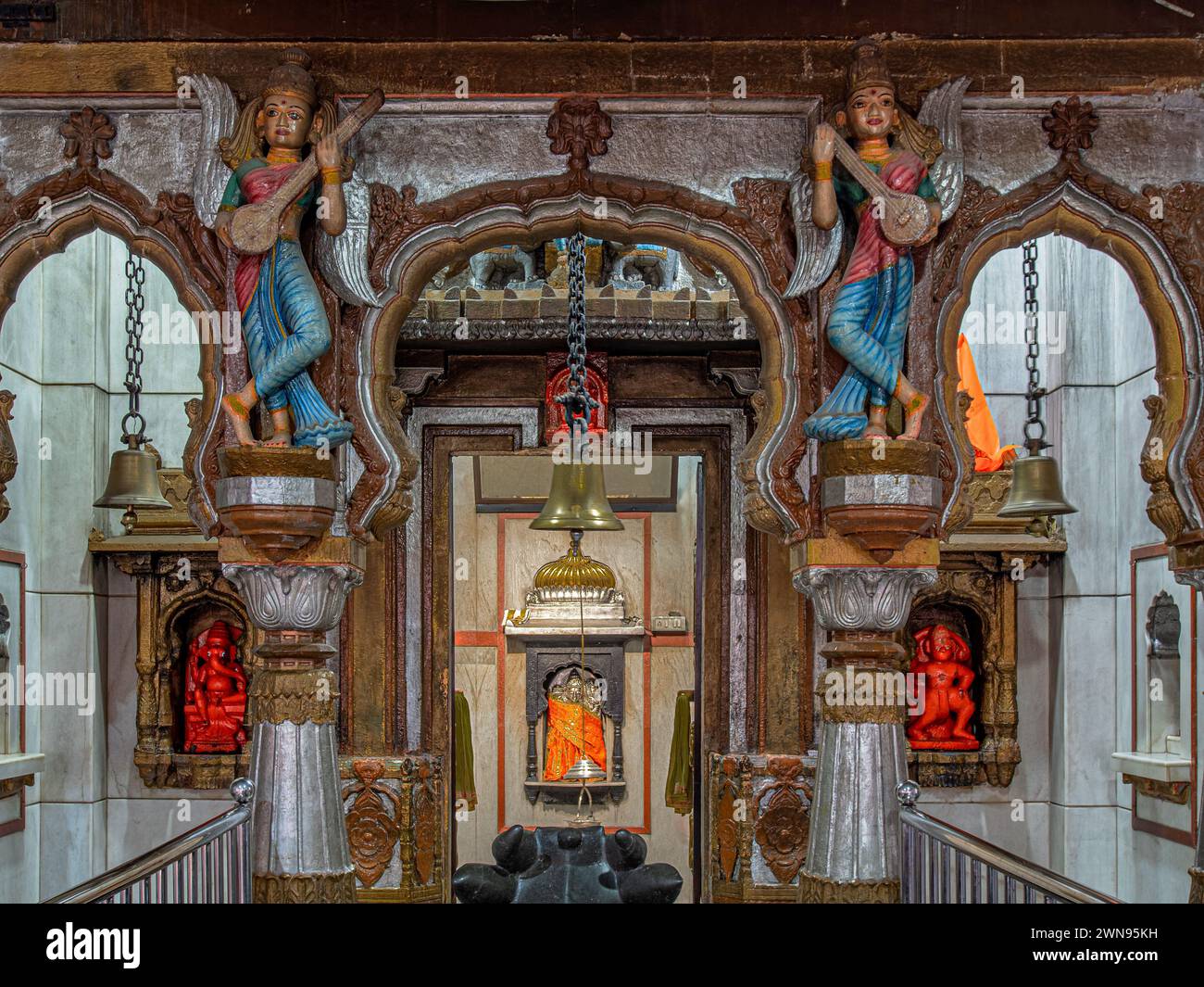 02 25 2024 In side View of Vintage Old Mankeshwar Shiv Temple Hansraj Ln, Byculla East, Mazgaon ...