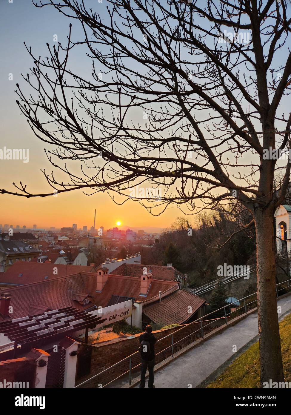 Cityscape zagreb croatia orange hi-res stock photography and images - Alamy