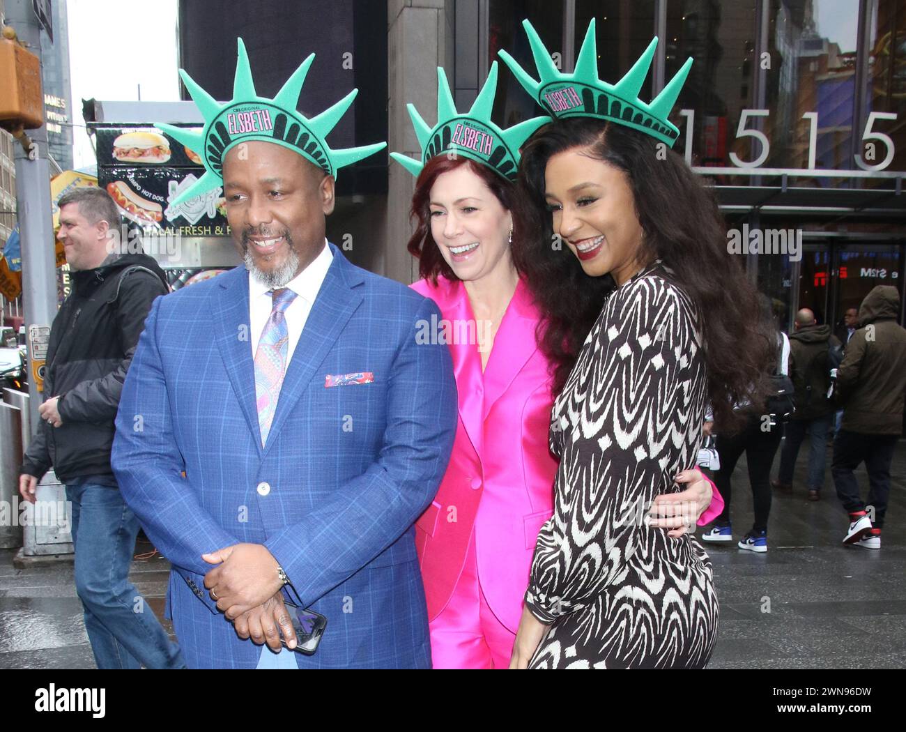 Newark, NY, USA. 28th Feb, 2024. Wendell Pierce, Carrie Preston and ...