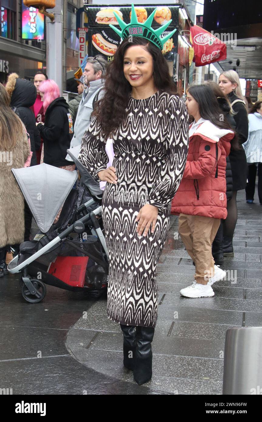 Newark, NY, USA. 28th Feb, 2024. Carra Patterson pictured as the cast ...