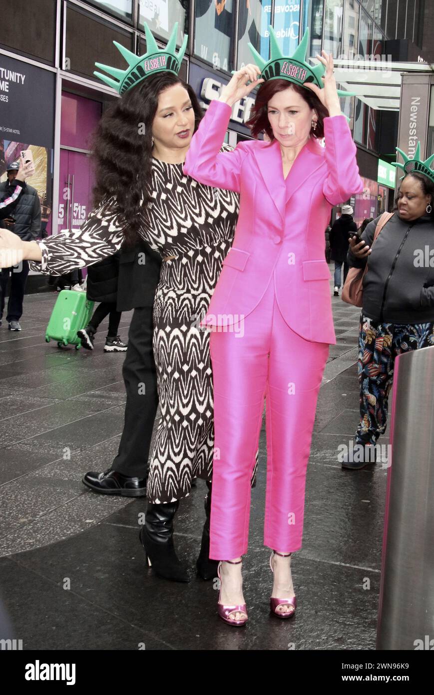 Newark, NY, USA. 28th Feb, 2024. Carra Patterson and Carrie Preston ...