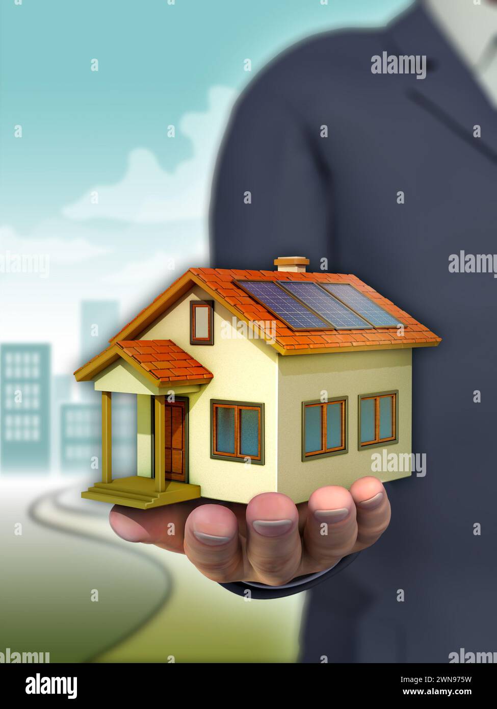 Residential building 3d hi-res stock photography and images - Alamy