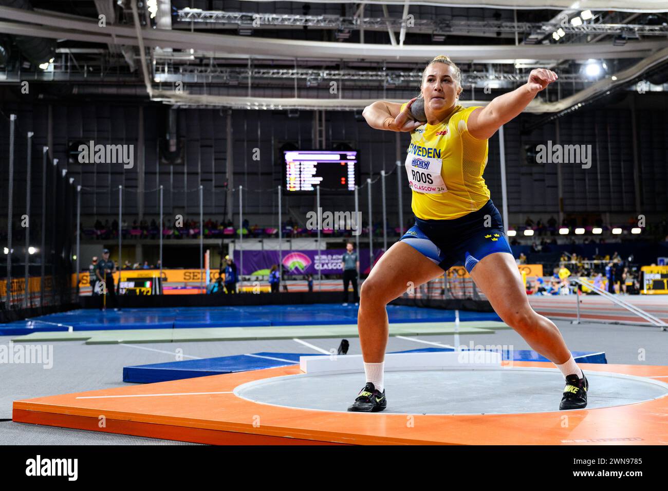 Fanny Roos of, Sweden. , . competes in Women's Shot Put during day 1 of ...
